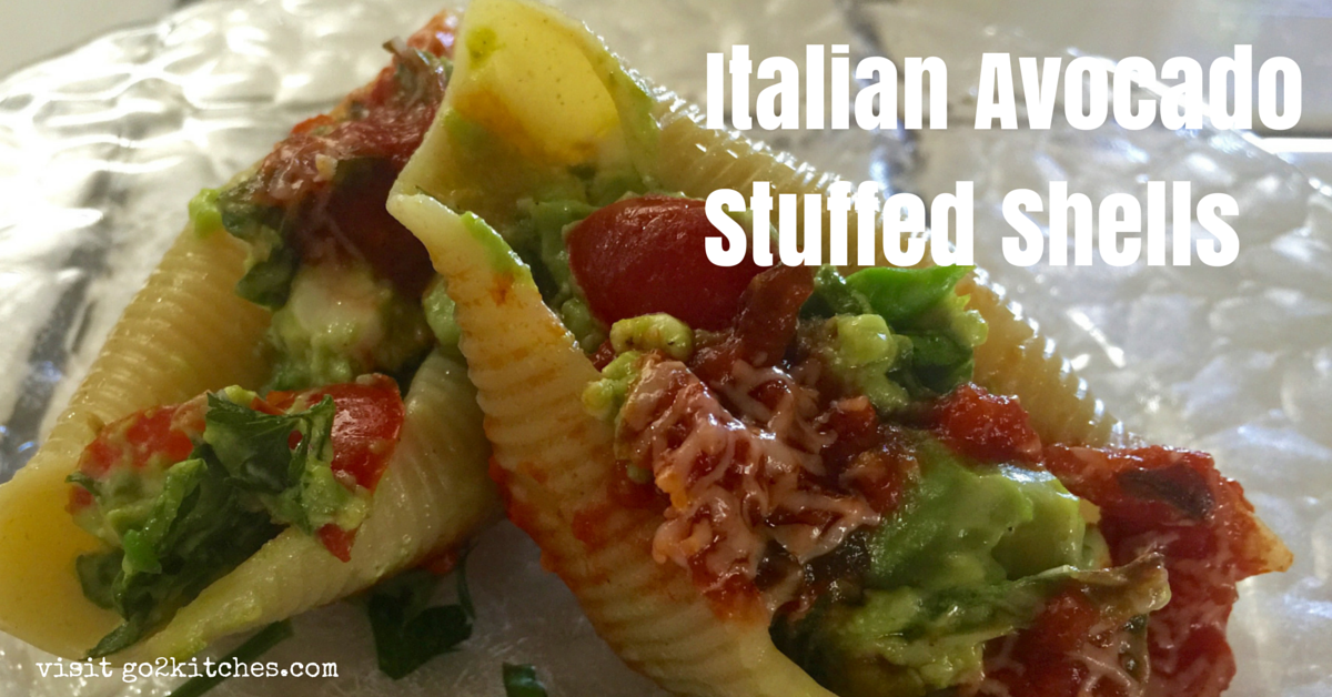 Italian Avocado Stuffed Shells - go2kitchens