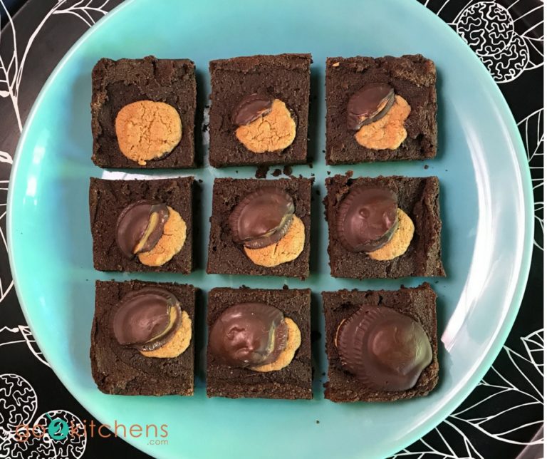 Out of this World Eclipse Peanut Butter Brownies - go2kitchens