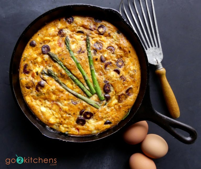 Turkey Veggie Frittata - go2kitchens